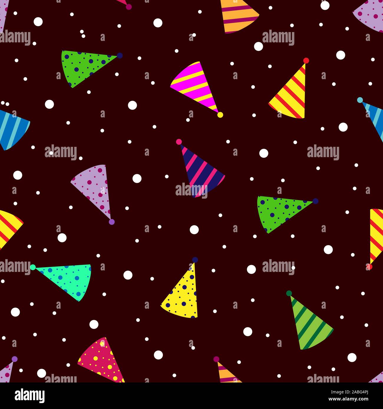 Color seamless pattern with festive masquerade caps. Editable ...