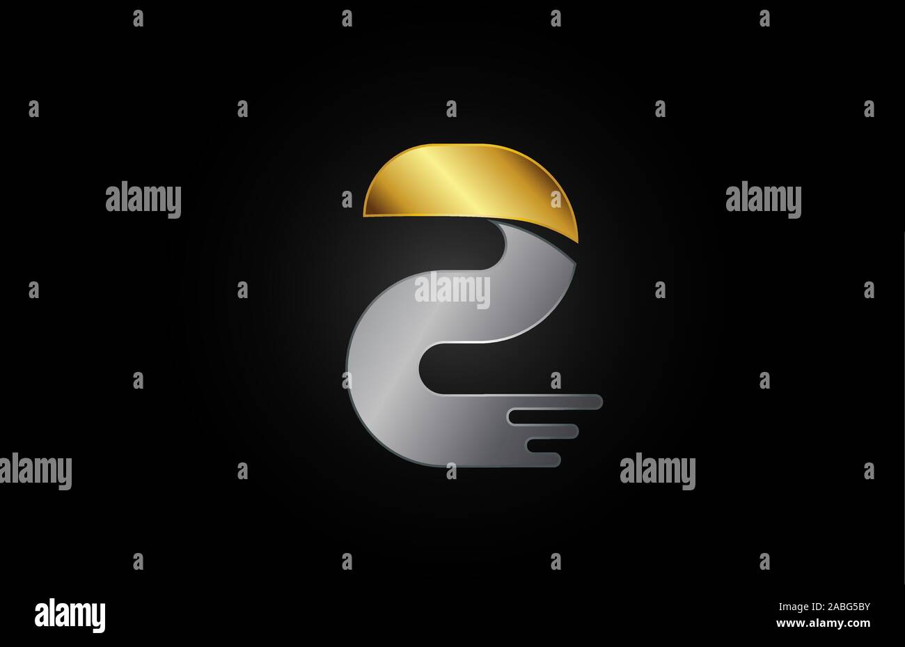 Number 2 golden number 2 Stock Vector Images - Alamy