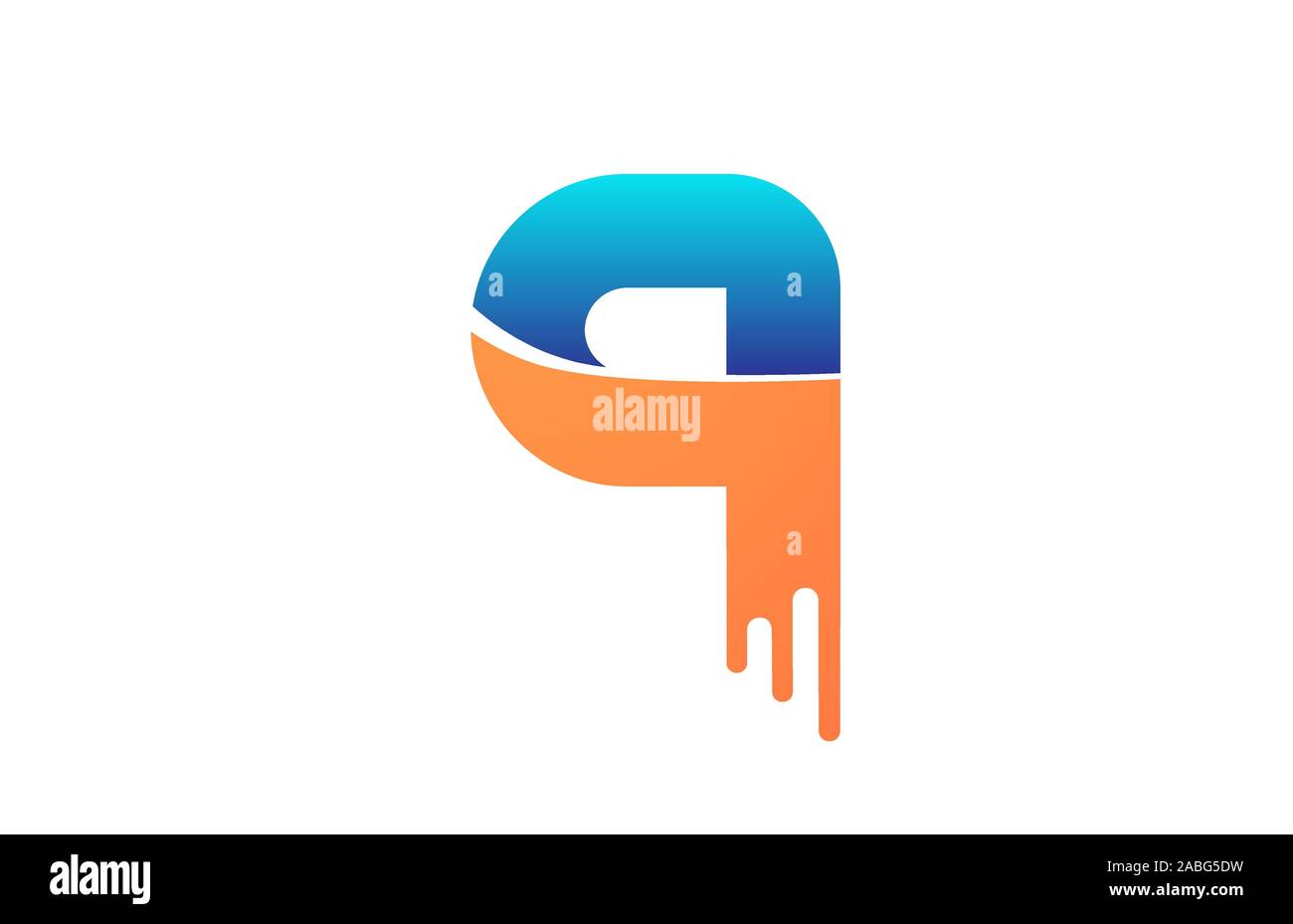 orange blue creative number 9 logo icon for company design. Suitable as ...