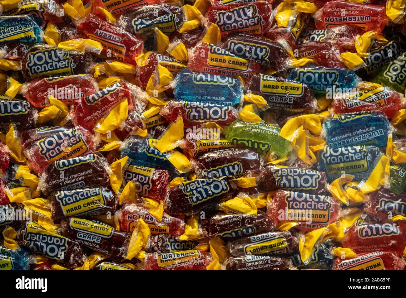 Hershey, PA / USA - November 26, 2019: Foil wrapped Hershey’s Jolly ...