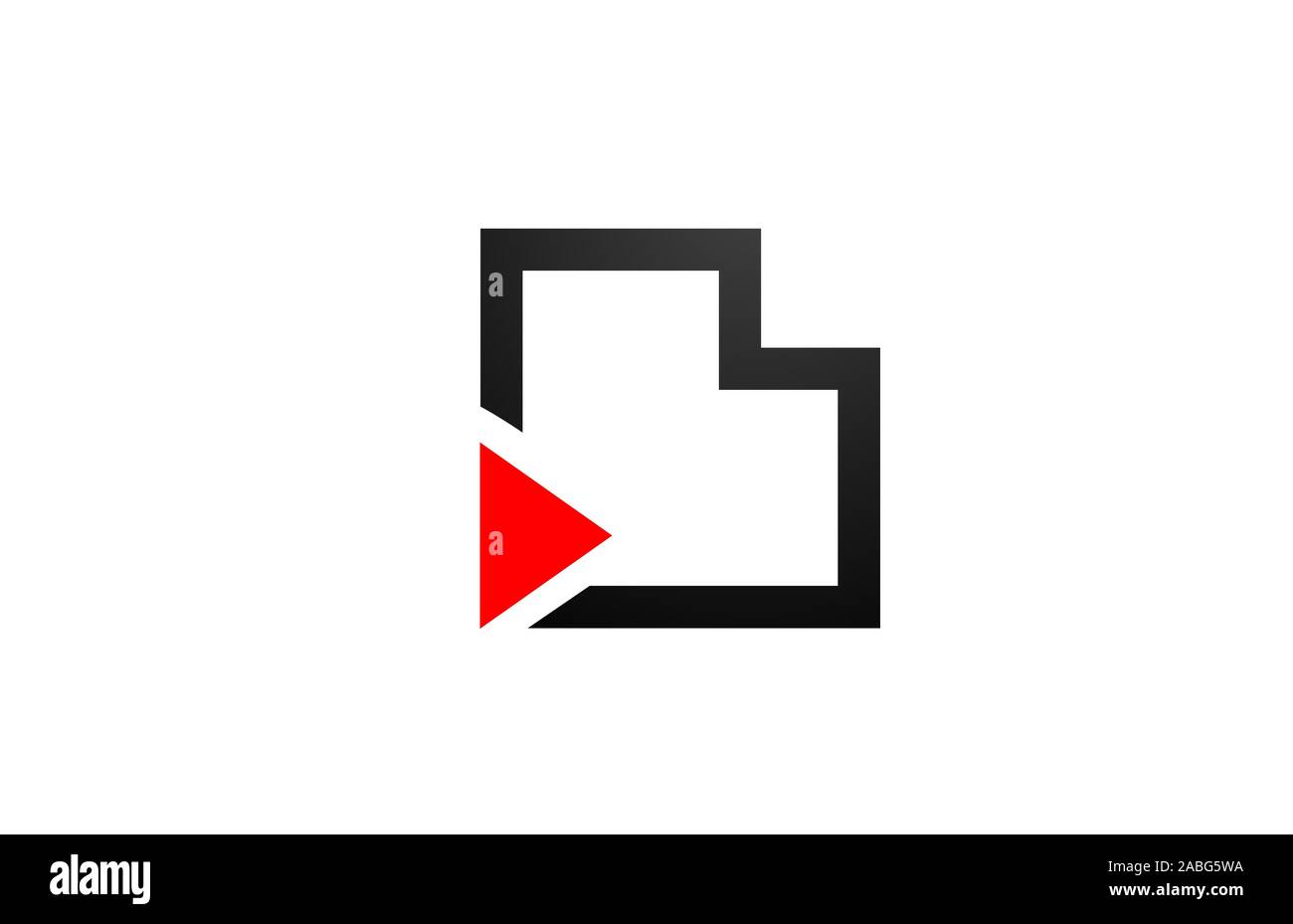 triangle black and white letter L alphabet logo design icon for ...