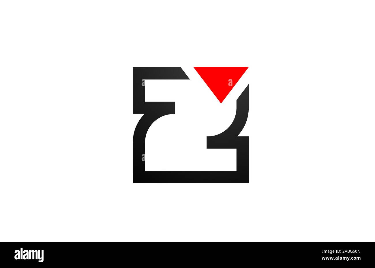 triangle black and white letter Z alphabet logo design icon for ...