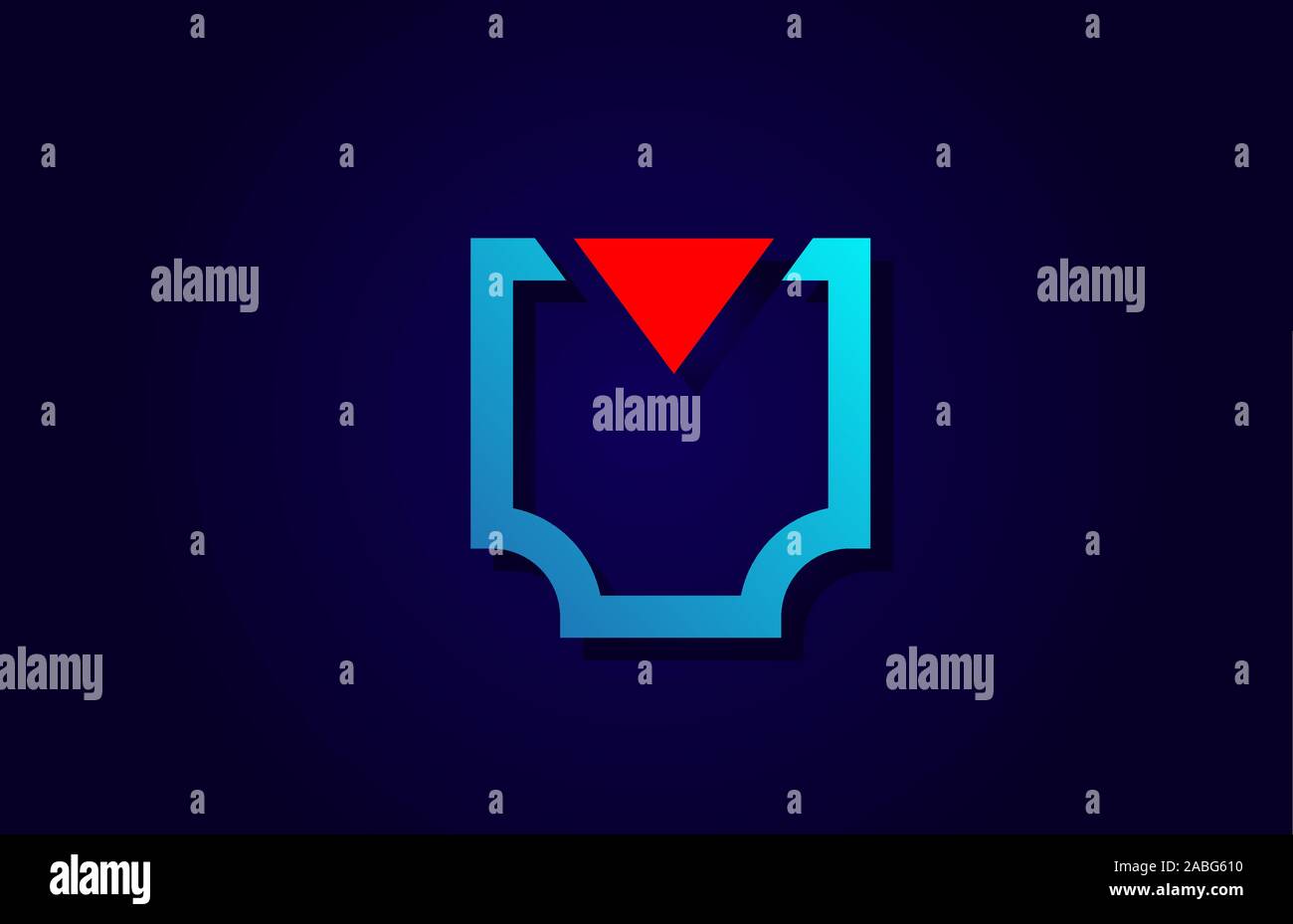 red and blue letter V alphabet logo design icon for business. Suitable ...