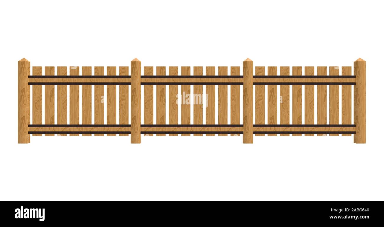 Fence isolated on White 3D Rendering Stock Photo - Alamy
