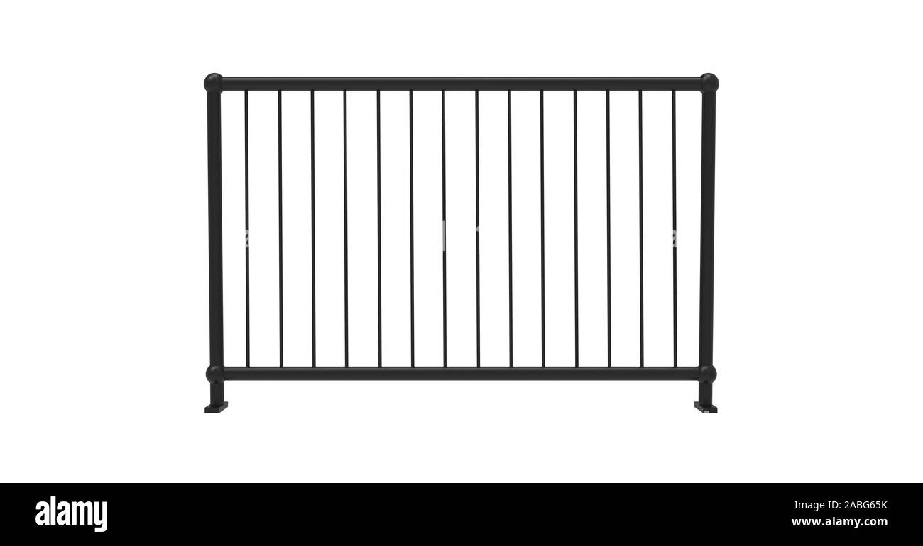 Fence isolated on White 3D Rendering Stock Photo - Alamy