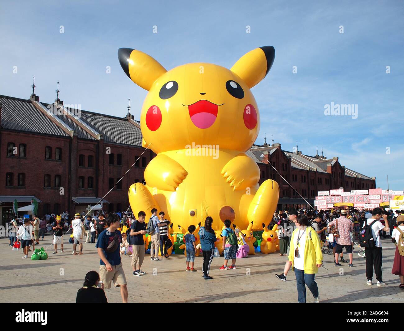 YOKOHAMA, KANAGAWA, JAPAN - August 6th, 2019: Giant Pikachu at the ...