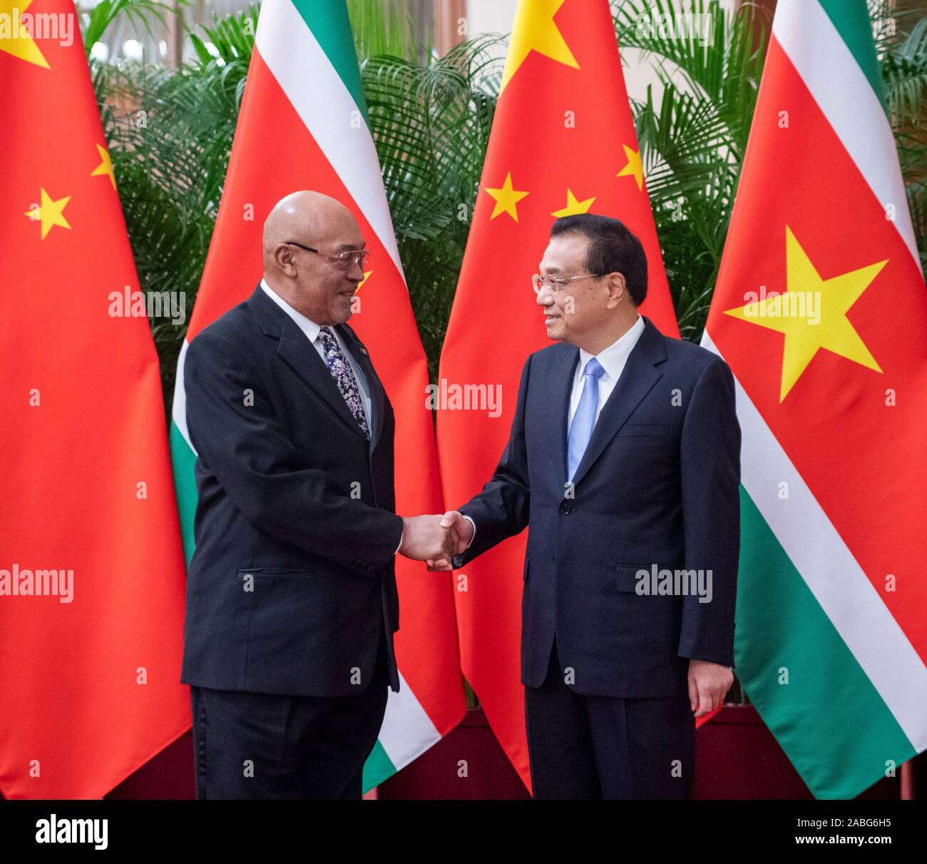 Beijing, China. 27th Nov, 2019. Chinese Premier Li Keqiang meets with ...