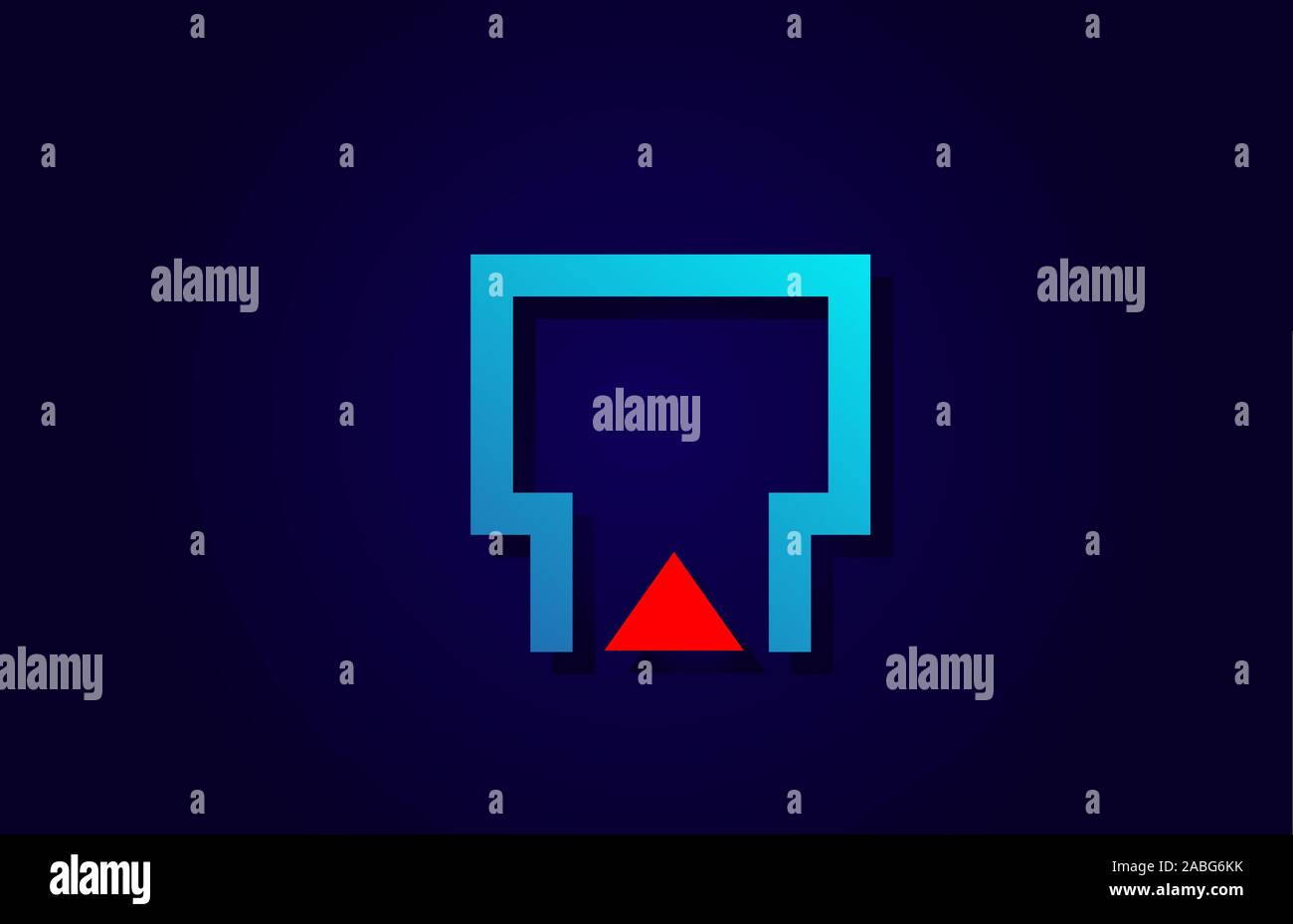 red and blue letter T alphabet logo design icon for business. Suitable ...