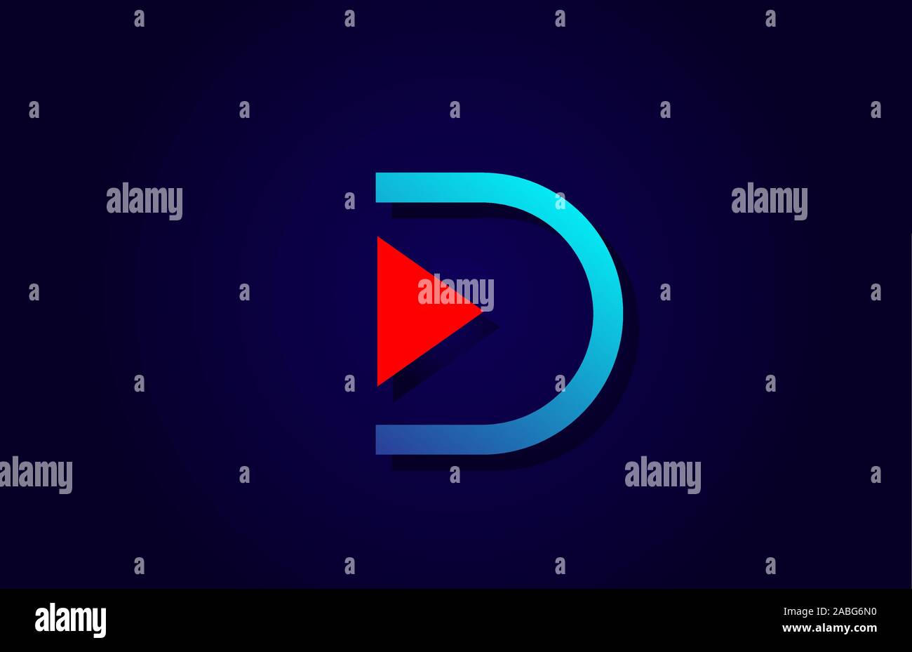 red and blue letter D alphabet logo design icon for business. Suitable ...