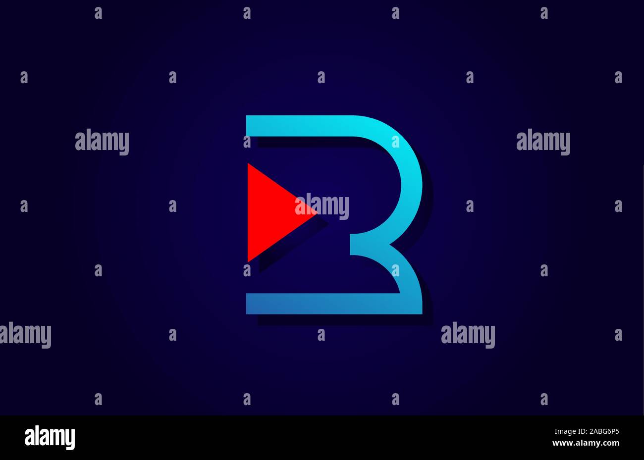 red and blue letter R alphabet logo design icon for business. Suitable ...