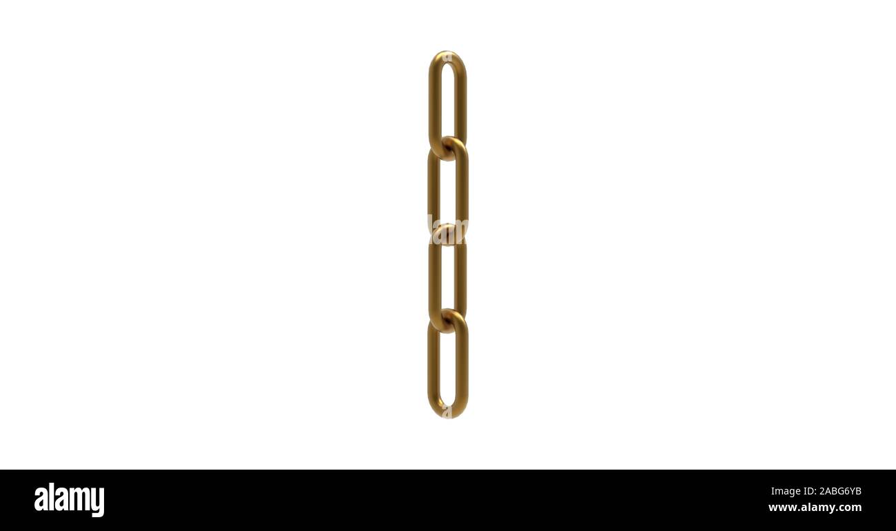 Metal iron chain 3D Rendering isolated on white Stock Photo - Alamy