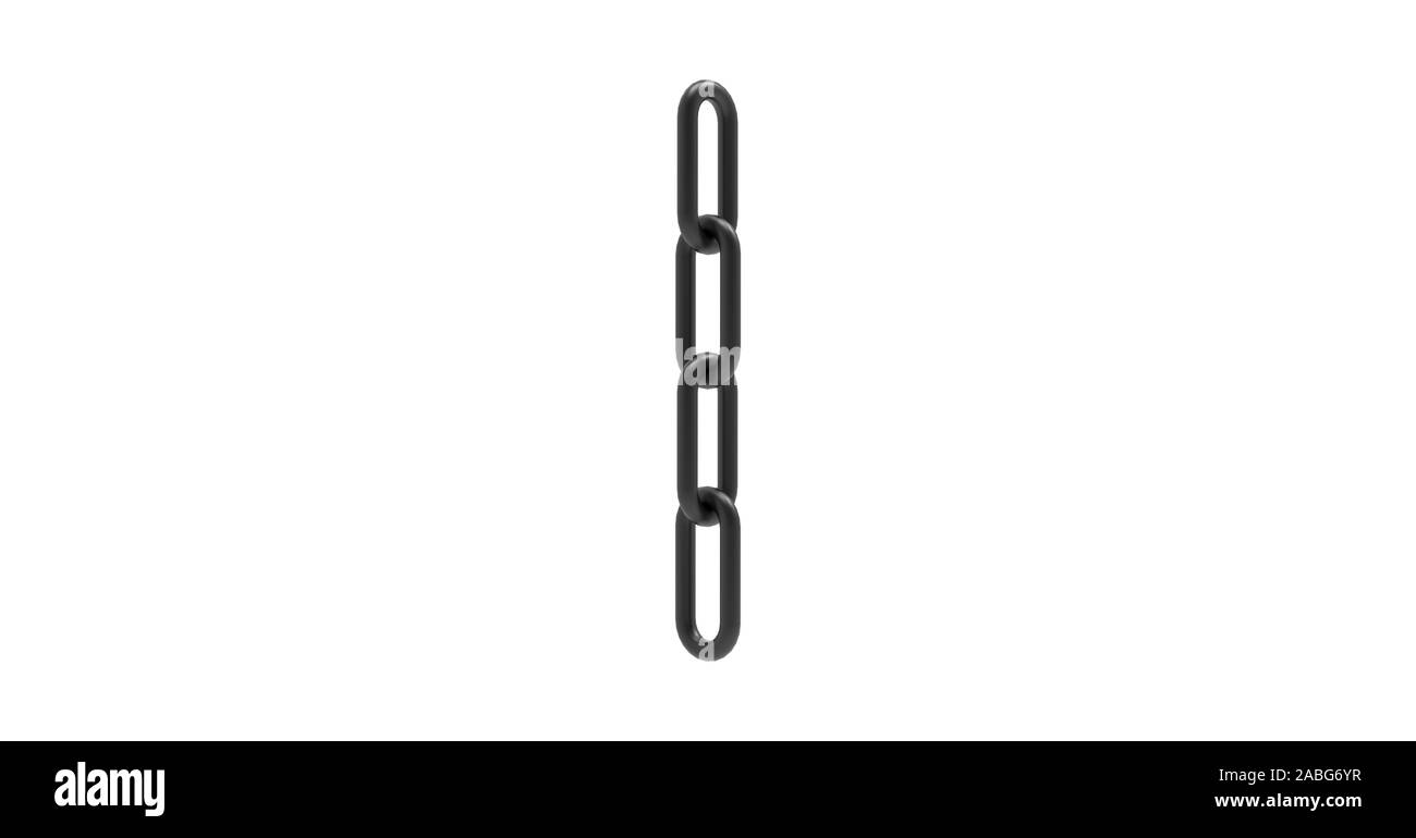 Metal iron chain 3D Rendering isolated on white Stock Photo - Alamy