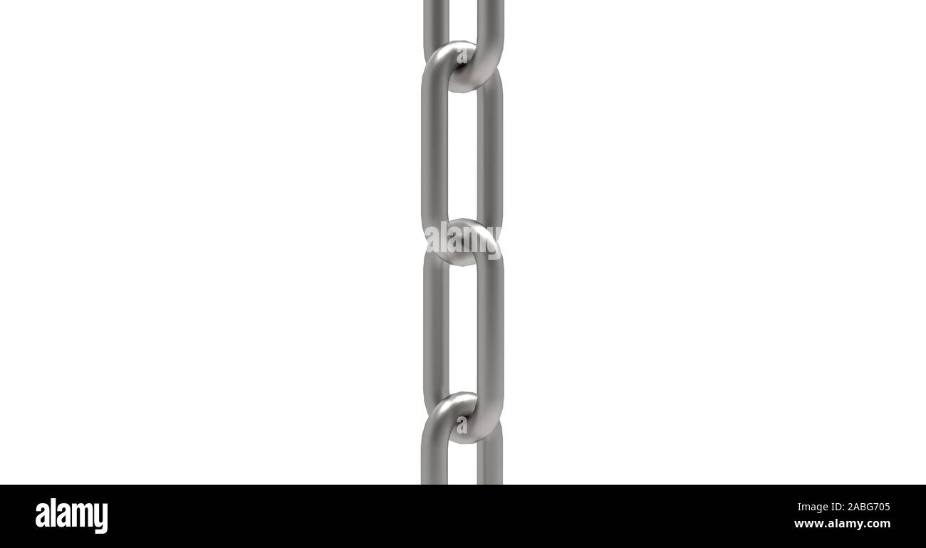 Metal iron chain 3D Rendering isolated on white Stock Photo - Alamy