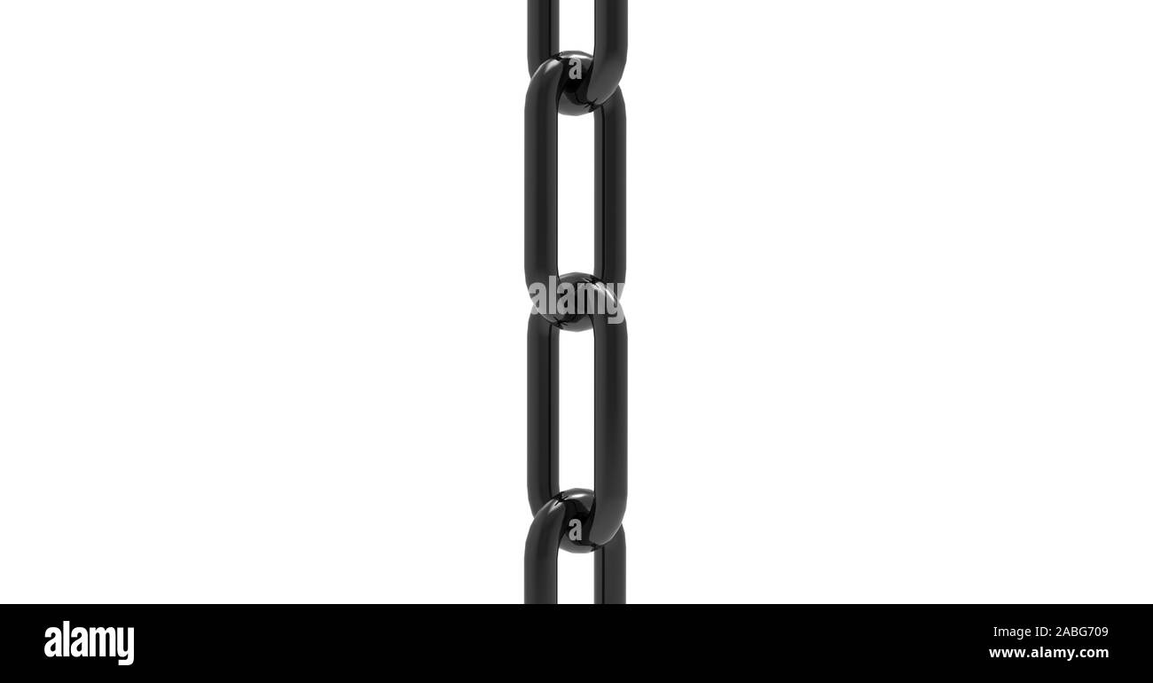 Metal iron chain 3D Rendering isolated on white Stock Photo - Alamy