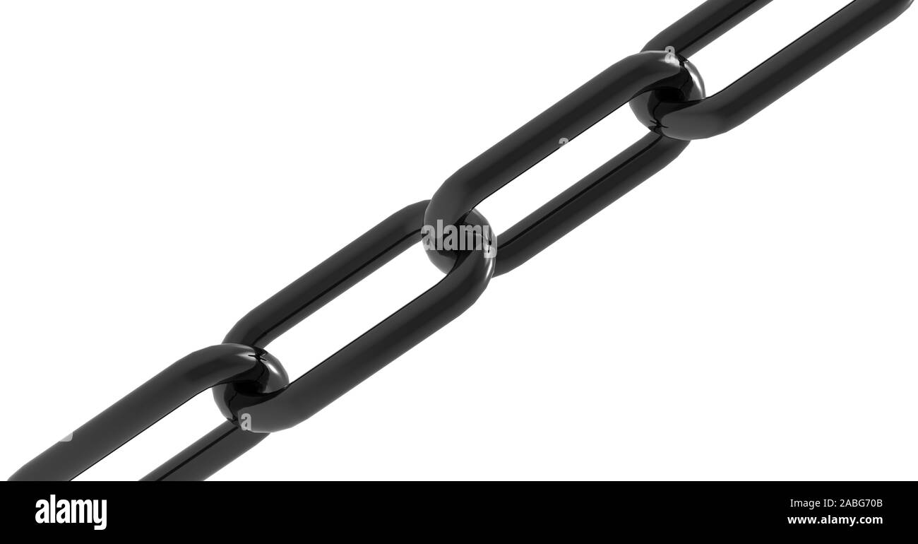Metal iron chain 3D Rendering isolated on white Stock Photo - Alamy