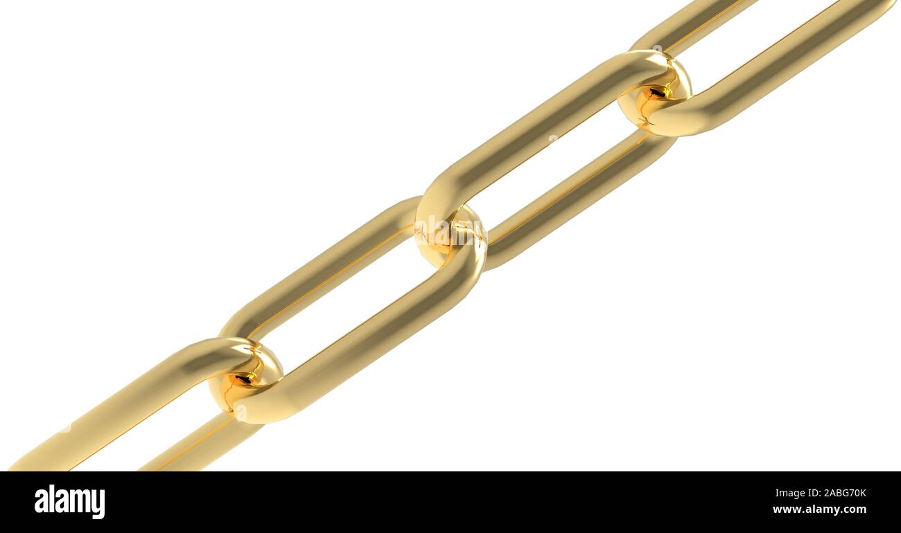 Metal iron chain 3D Rendering isolated on white Stock Photo - Alamy