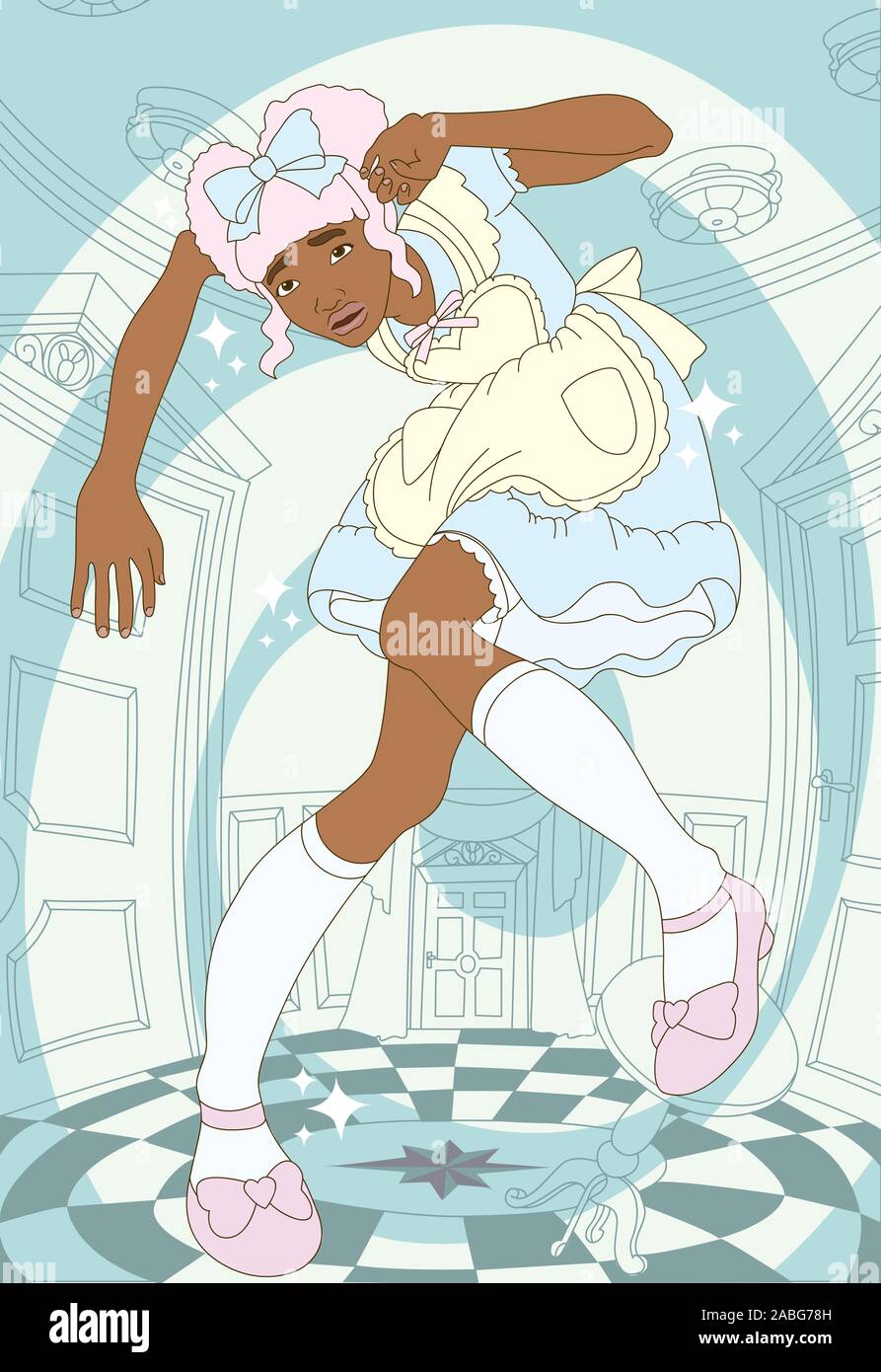 White rabbit alice in Stock Vector Images - Alamy