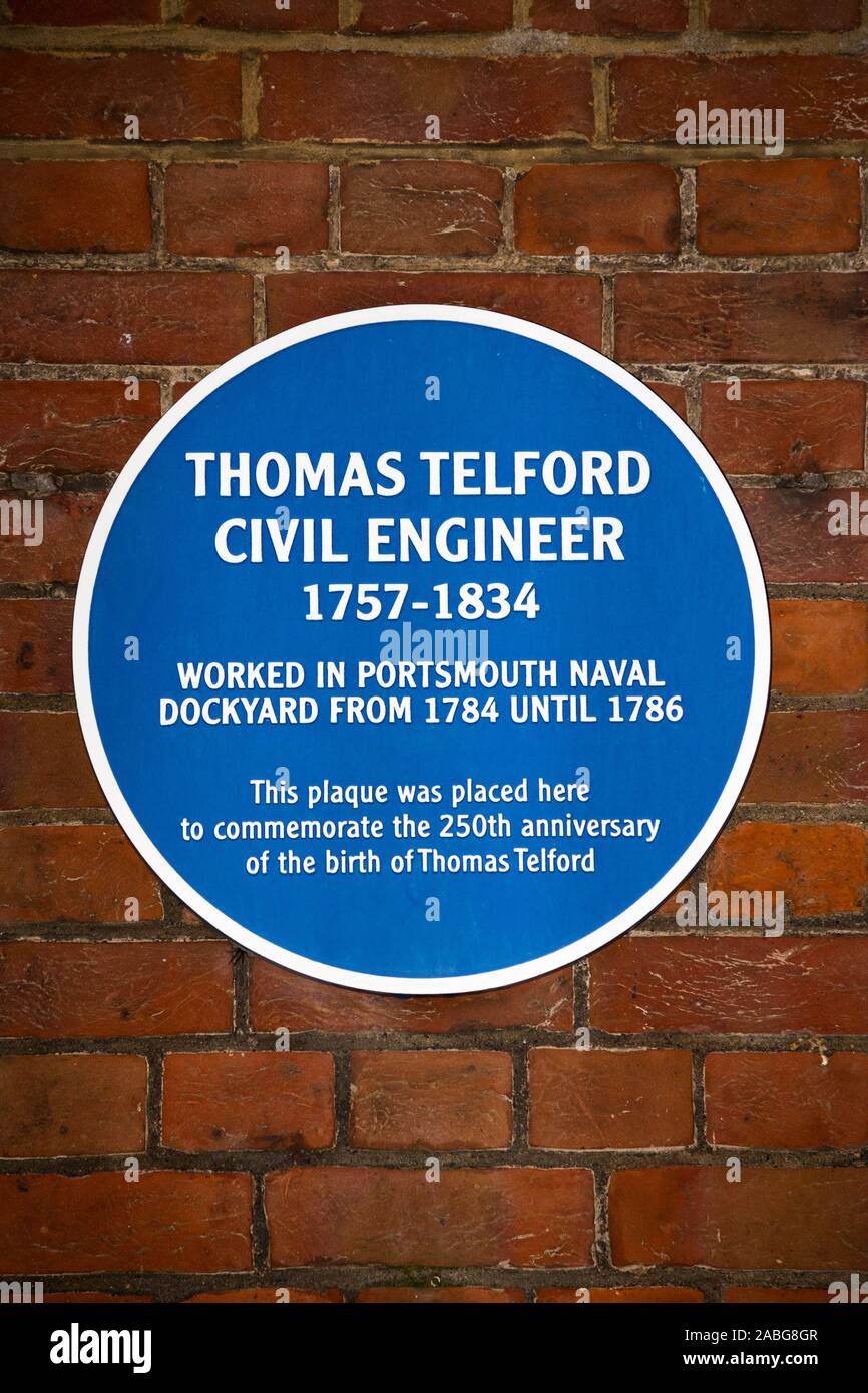Blue plaque to Thomas Telford famous civil engineer, who worked at ...