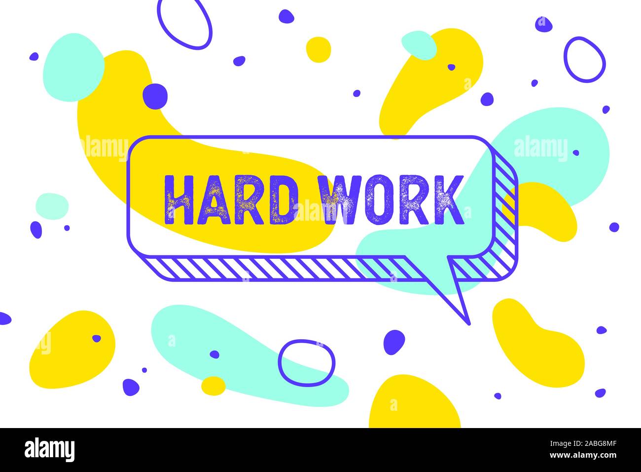 Work Hard. Banner, speech bubble, poster and sticker concept Stock ...