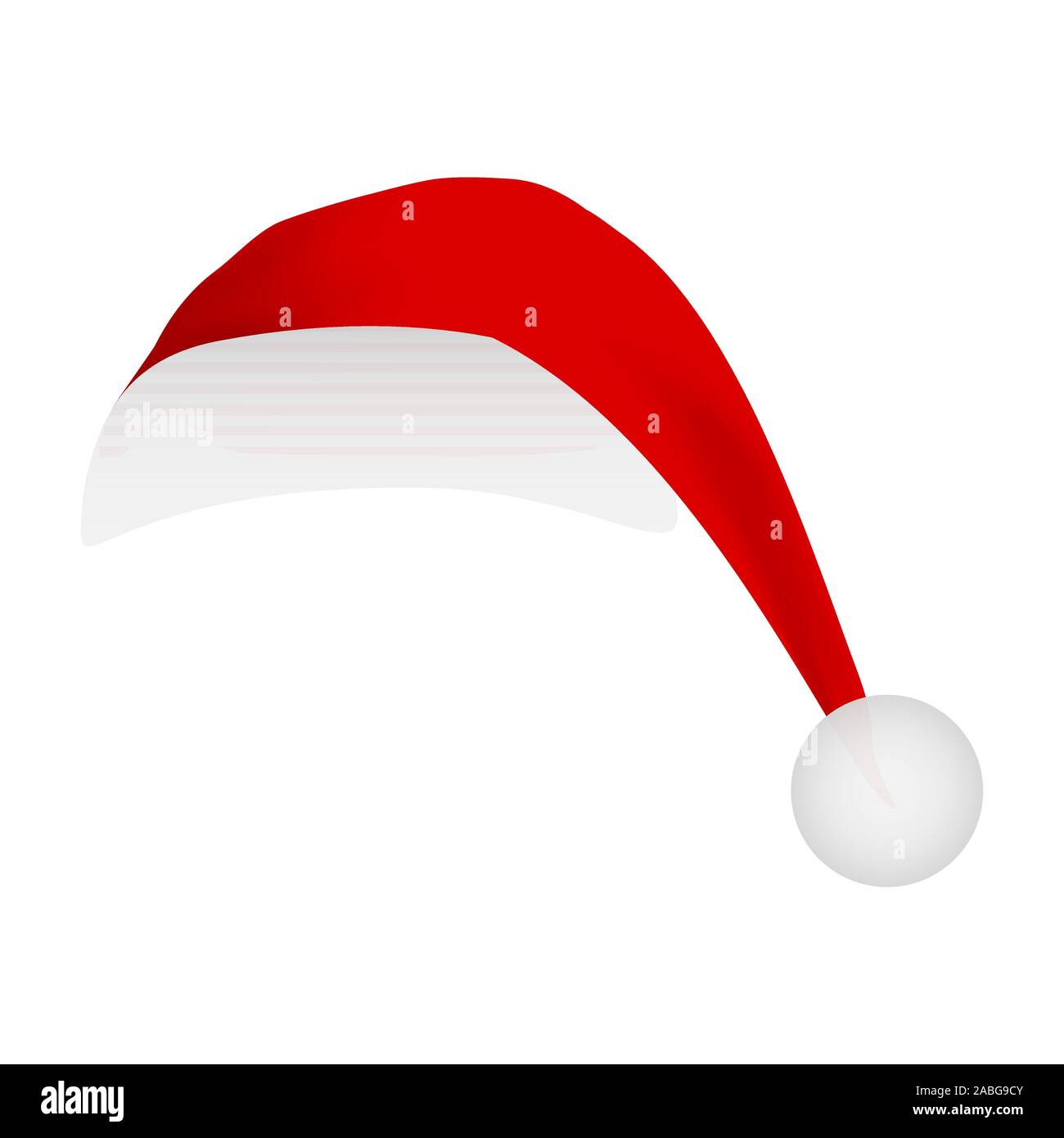 Santa hat cap isolated on white background. Mask template Stock Vector ...