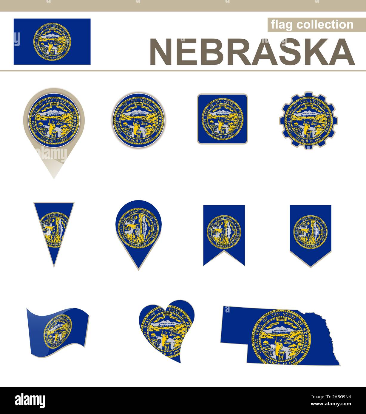 Nebraska territory Stock Vector Images - Alamy