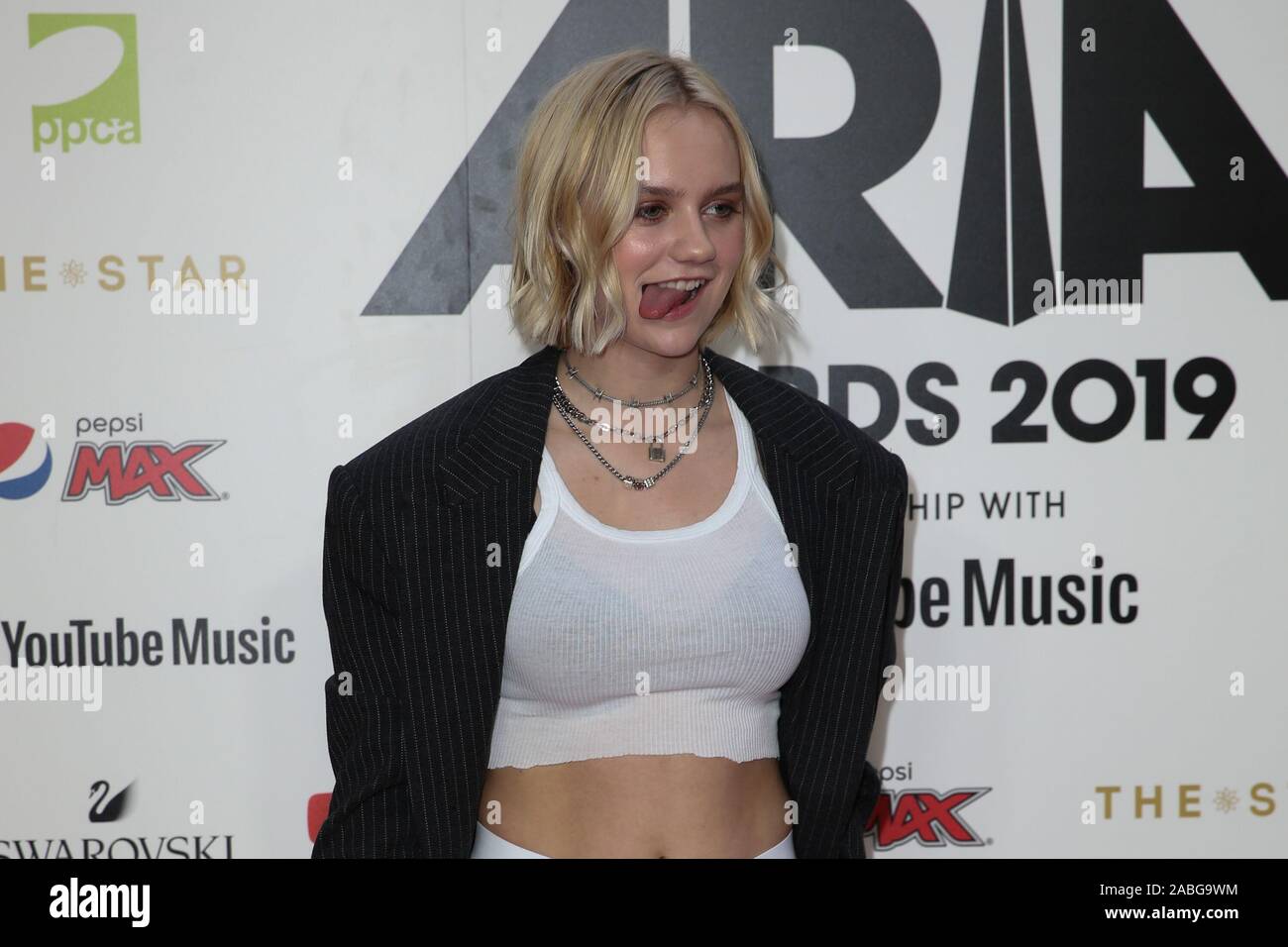 November 27, 2019: CARLIE HANSON arrives for the 33rd Annual ARIA Awards 2019 at The Star on ...