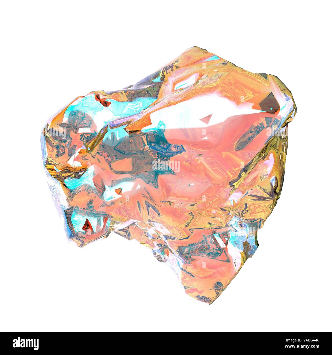 abstract noisy circular shape on white background with strange physical ...