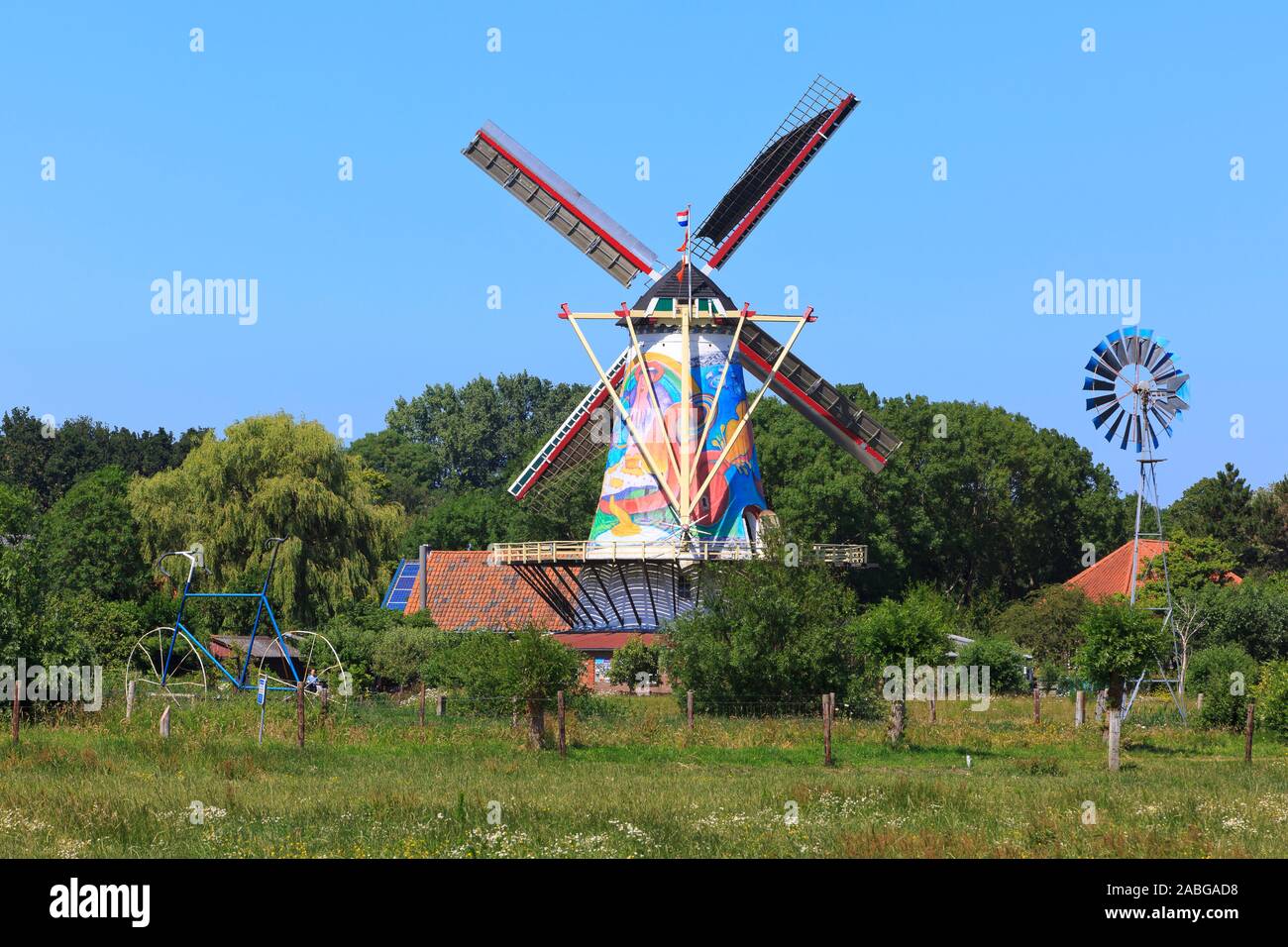 Windmill De Graanhalm (1847) in Burgh-Haamstede (Zeeland), Netherlands ...