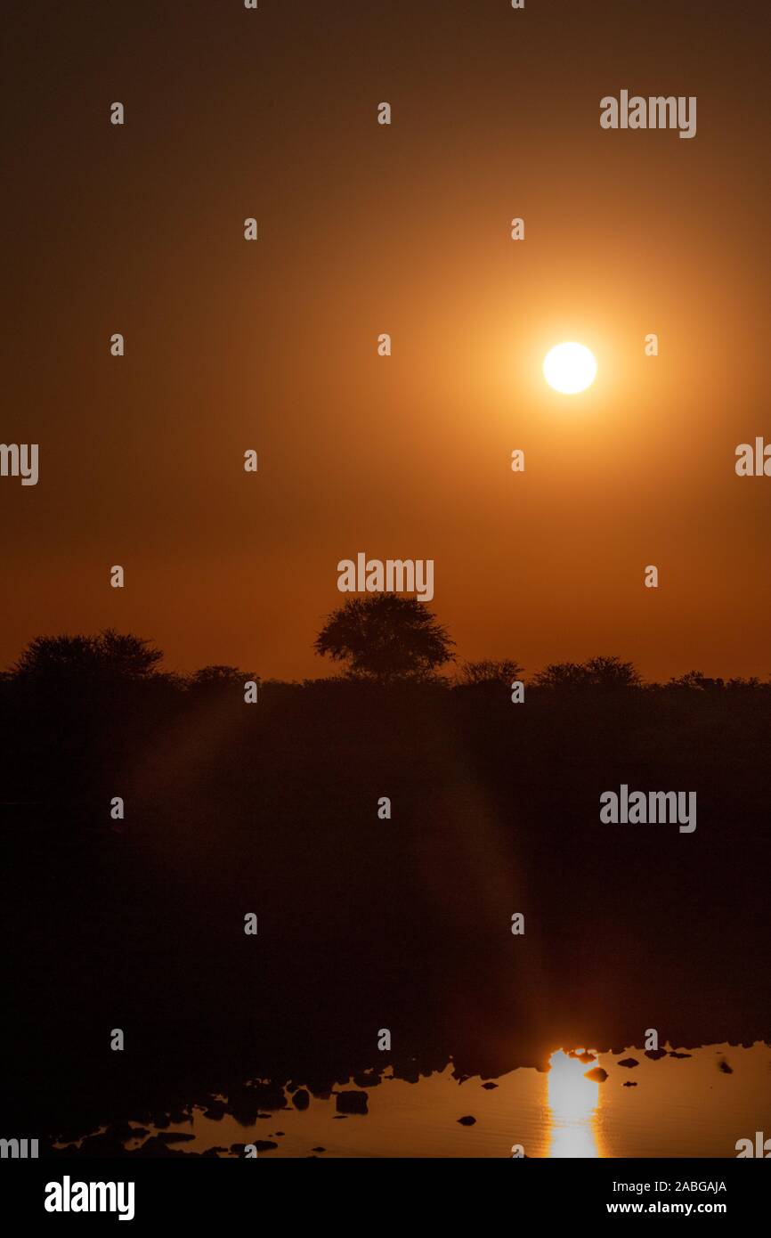 Sunset in Namibia, Africa Stock Photo - Alamy
