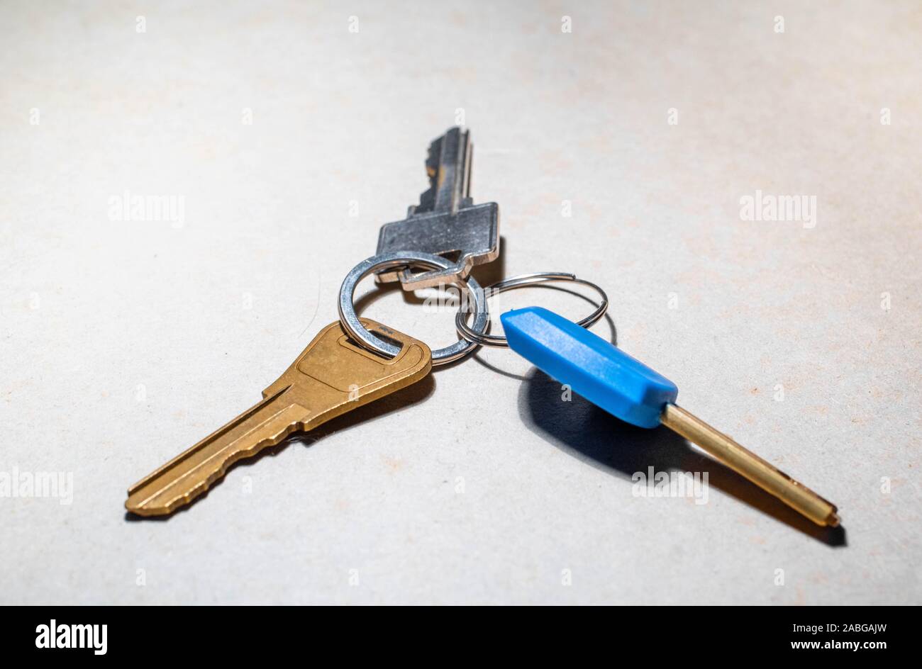 key keyring with different size Stock Photo - Alamy