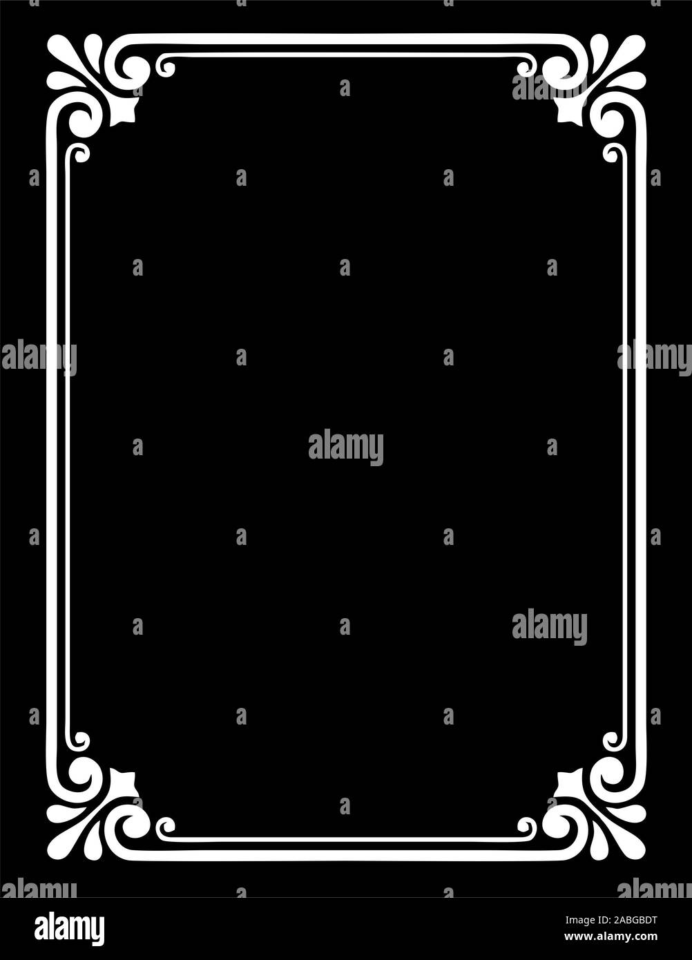 Best border designs Black and White Stock Photos & Images - Alamy
