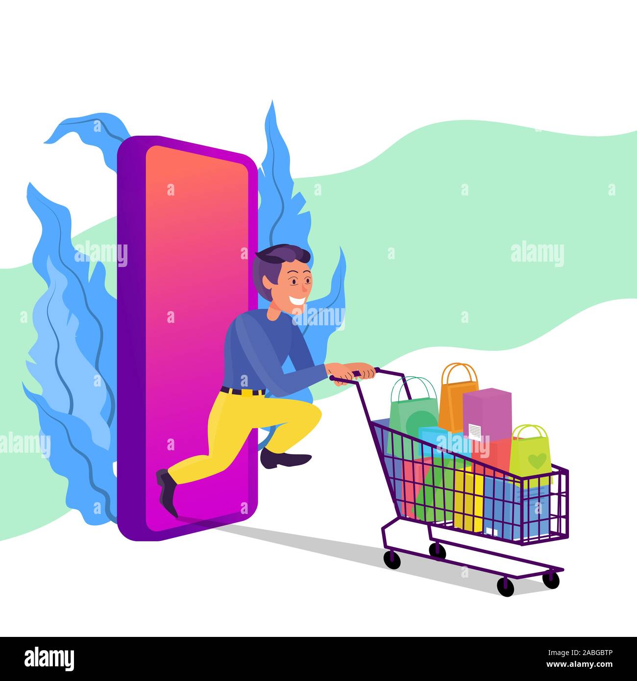 Consumer running consumer Stock Vector Images - Alamy