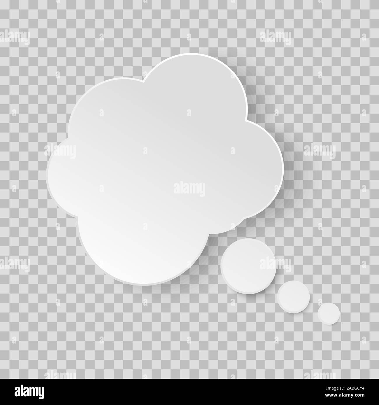 Think bubble. Dream cloud isolated on white background. White vector ...