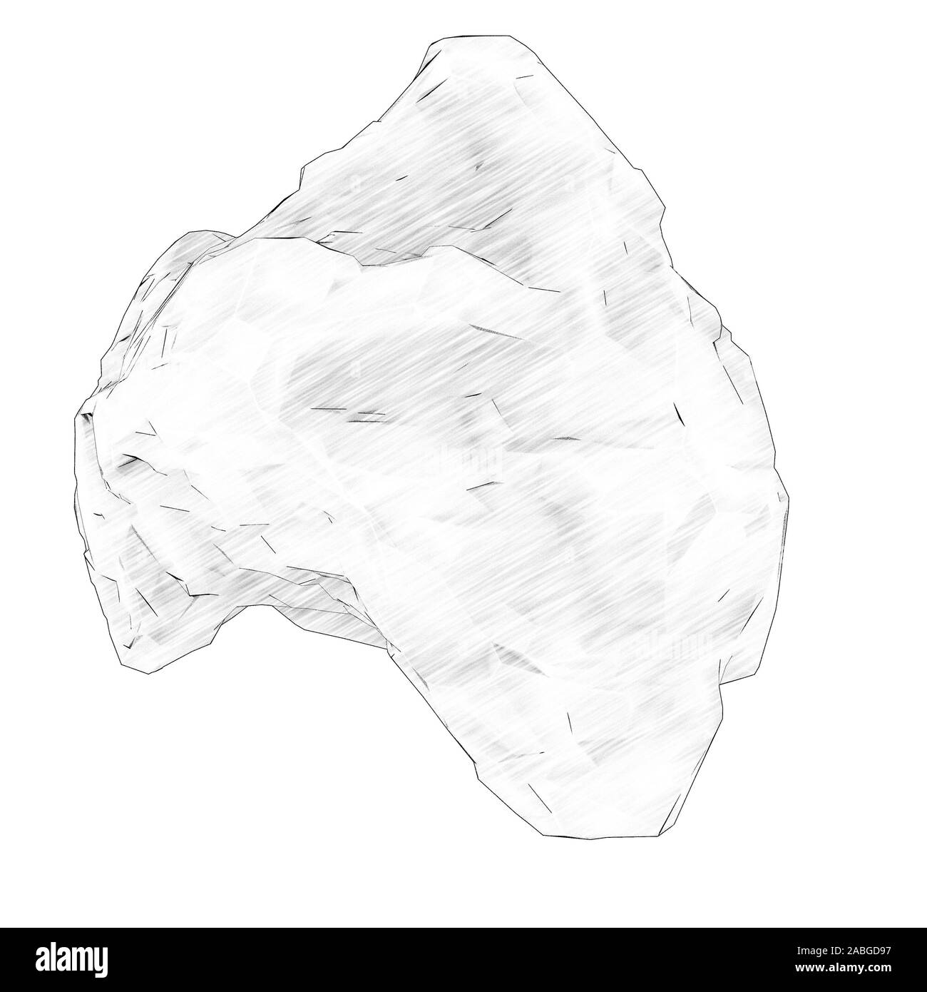 abstract noisy circular shape on white background with strange physical ...