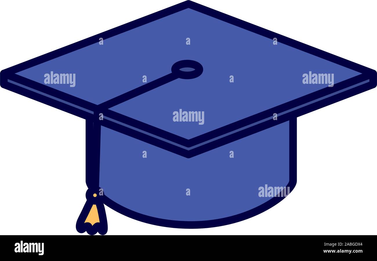 graduation hat school education learning online vector illustration ...