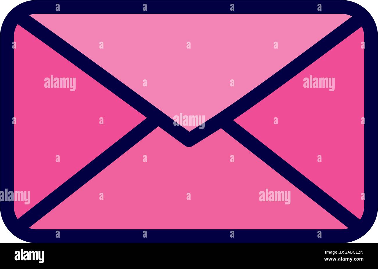 pink envelope message communication courier vector illustration Stock ...