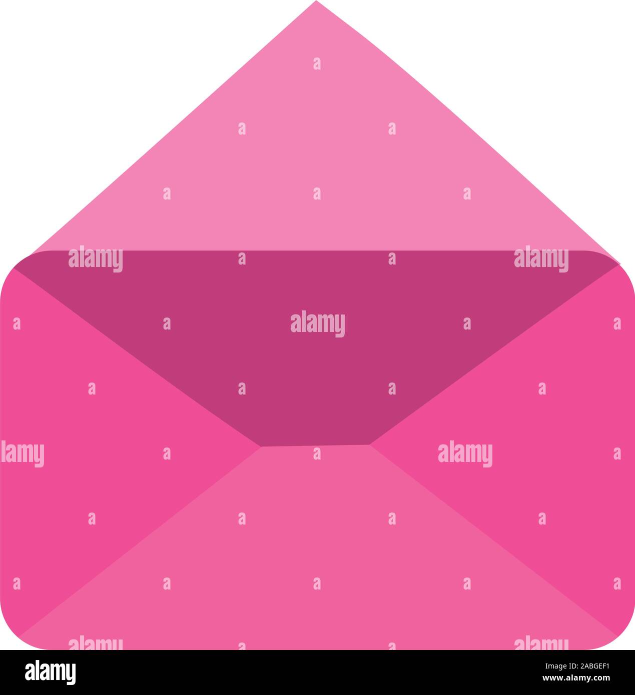pink open envelope message mail icon vector illustration Stock Vector ...