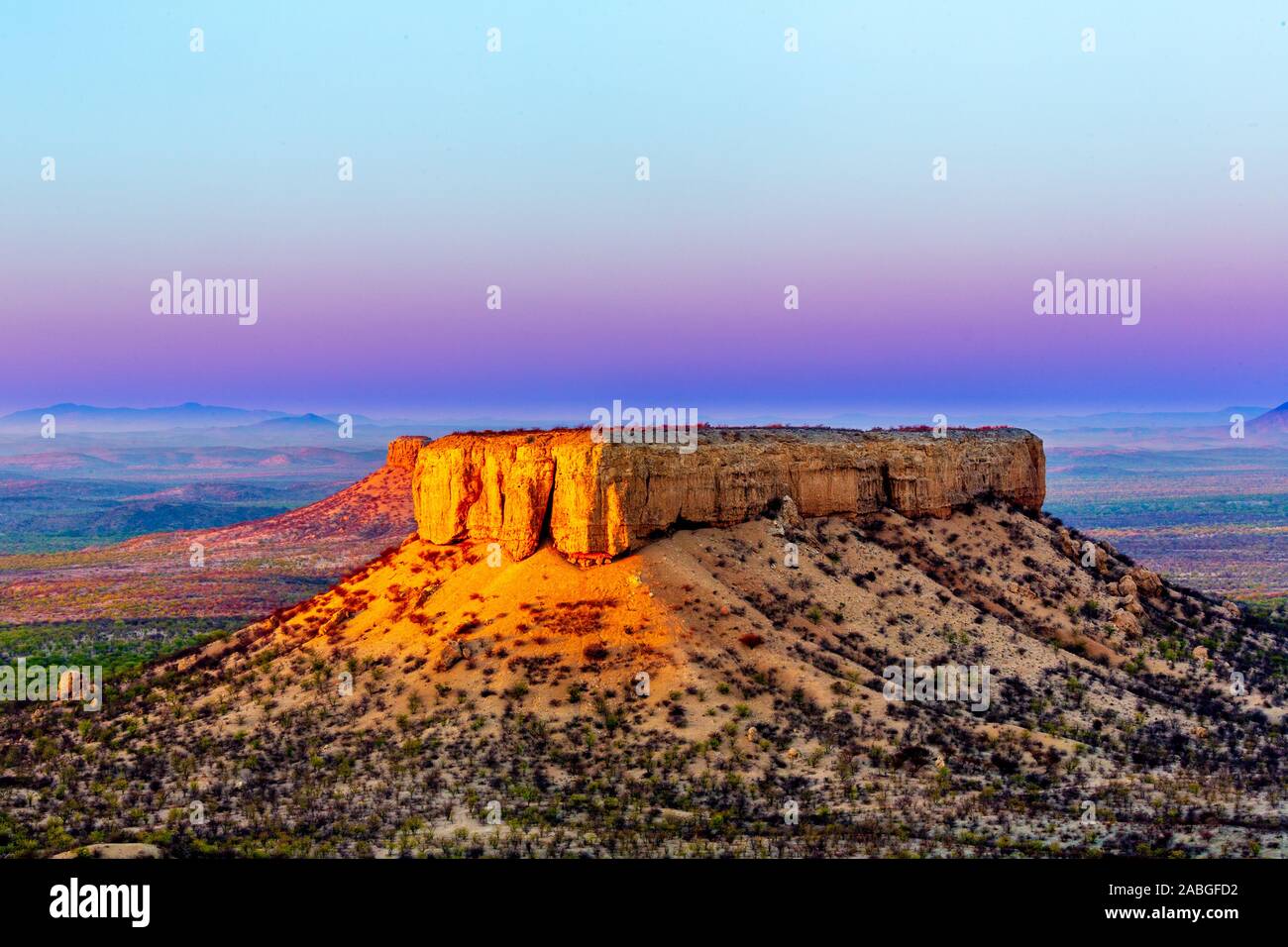 Sunset in Namibia, Africa Stock Photo - Alamy