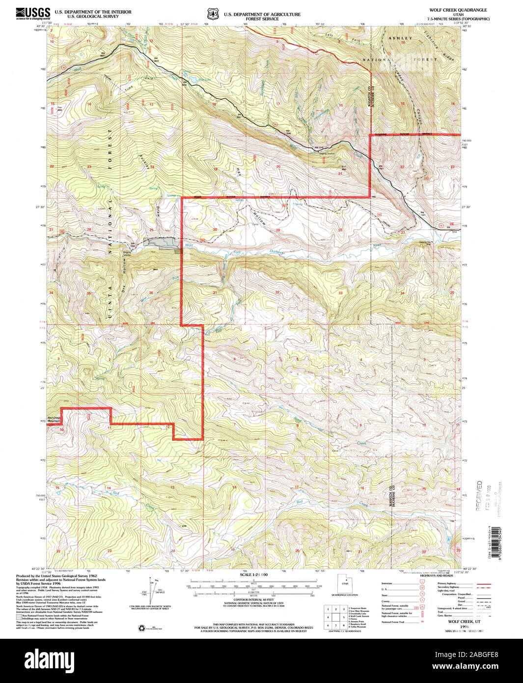 Map of wolf creek Cut Out Stock Images & Pictures - Alamy