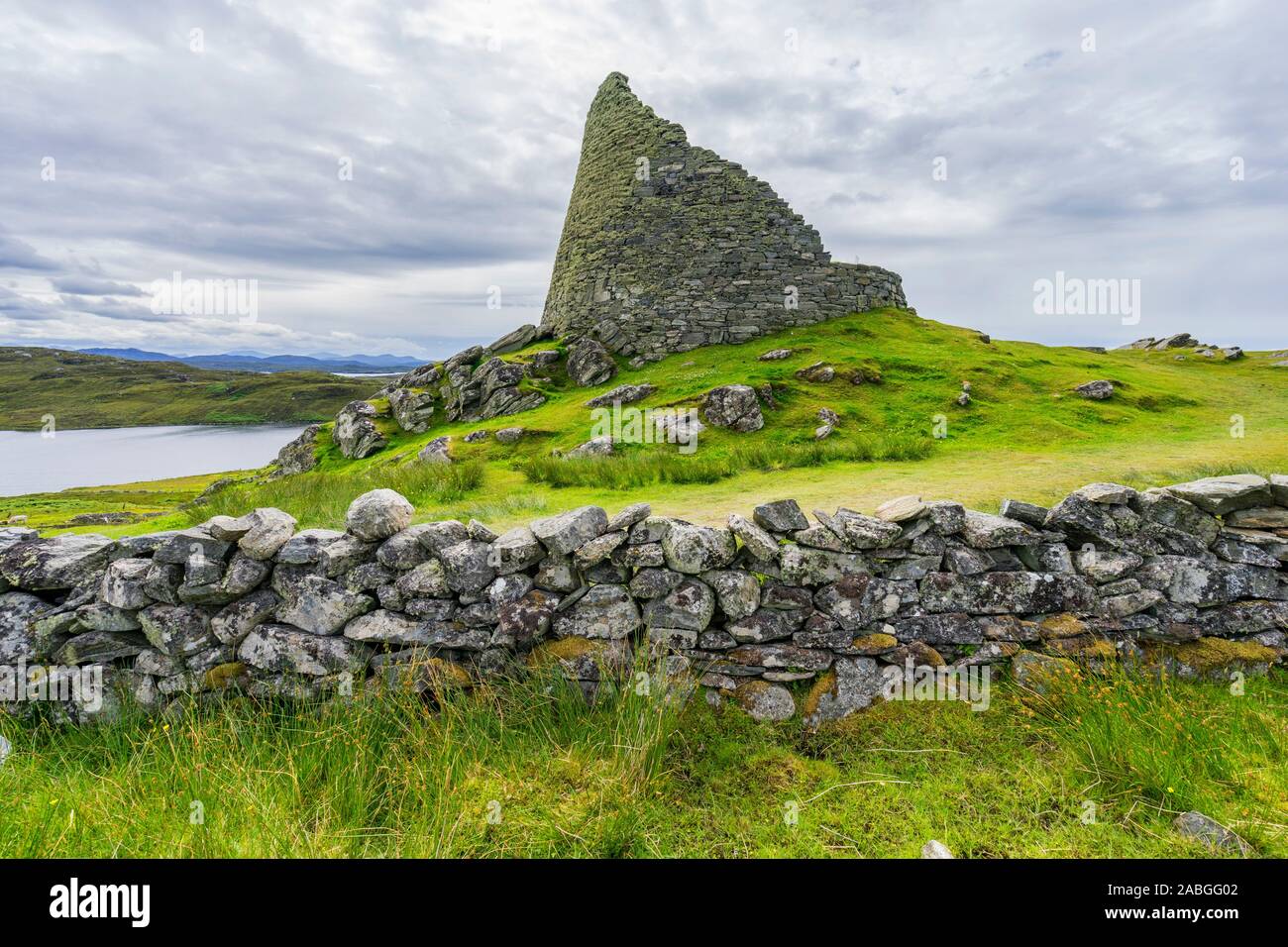 Exterior view of Dun Carloway broch, Isle of Lewis, Outer Hebrides ...
