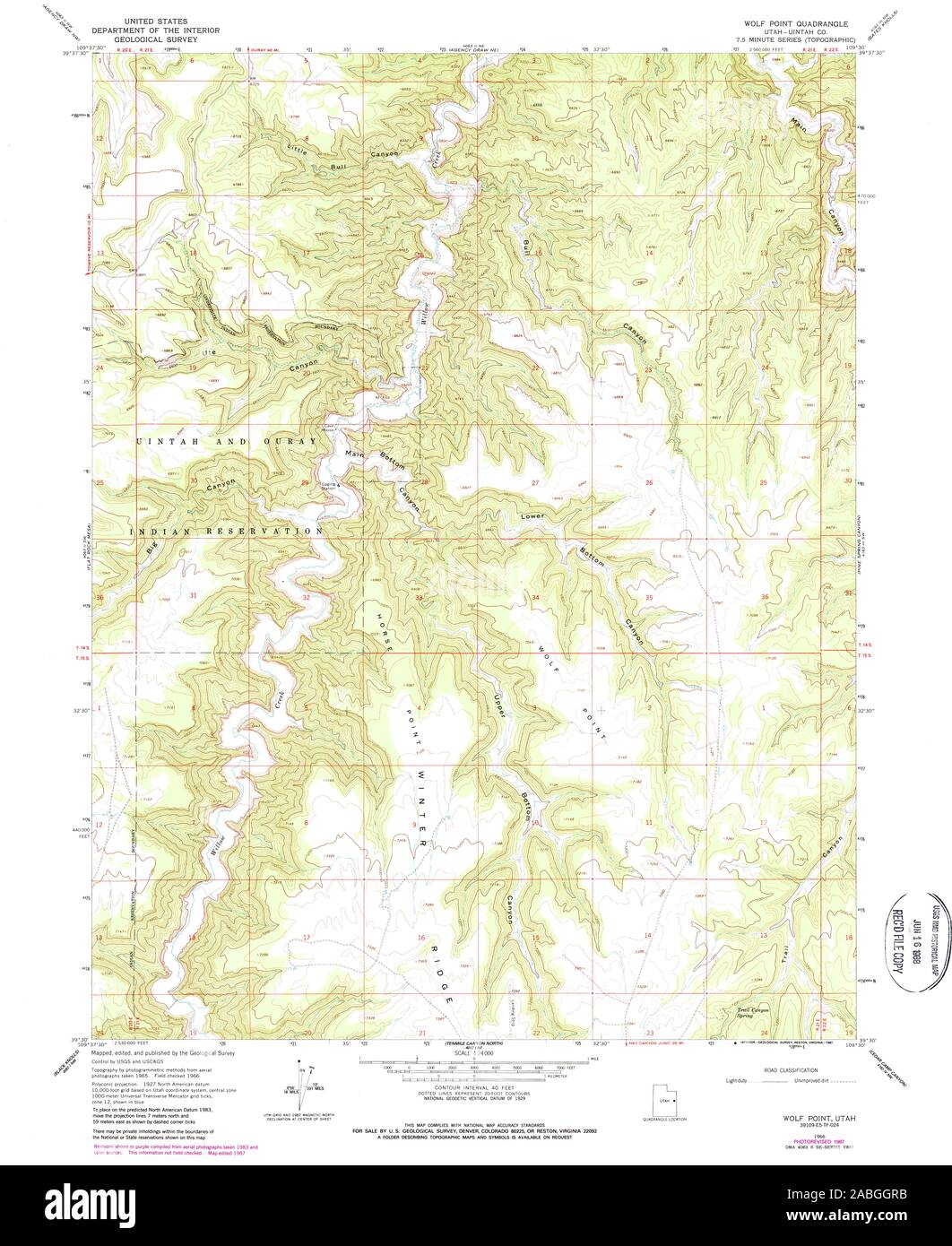 UT Wolf Point 252846 1966 24000 Restoration Stock Photo - Alamy