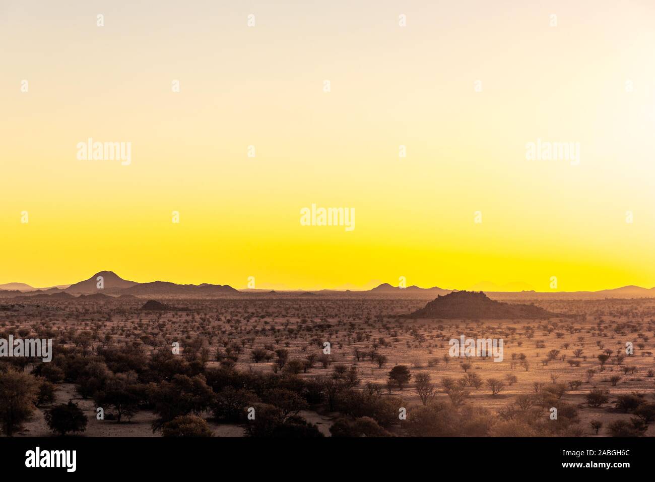 Sunset in Namibia, Africa Stock Photo - Alamy