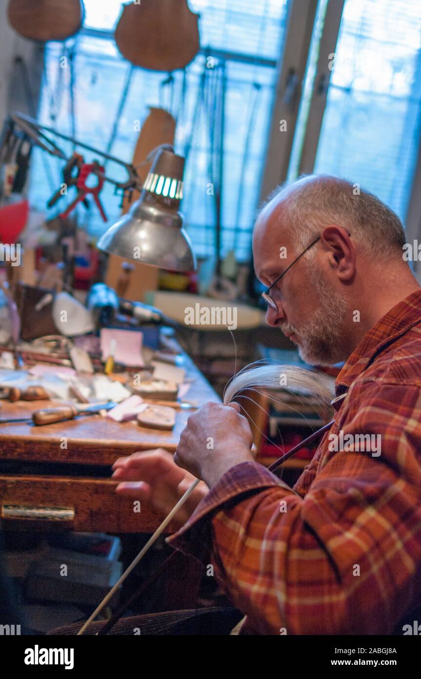 A luthier at work in his workshop Stock Photo - Alamy