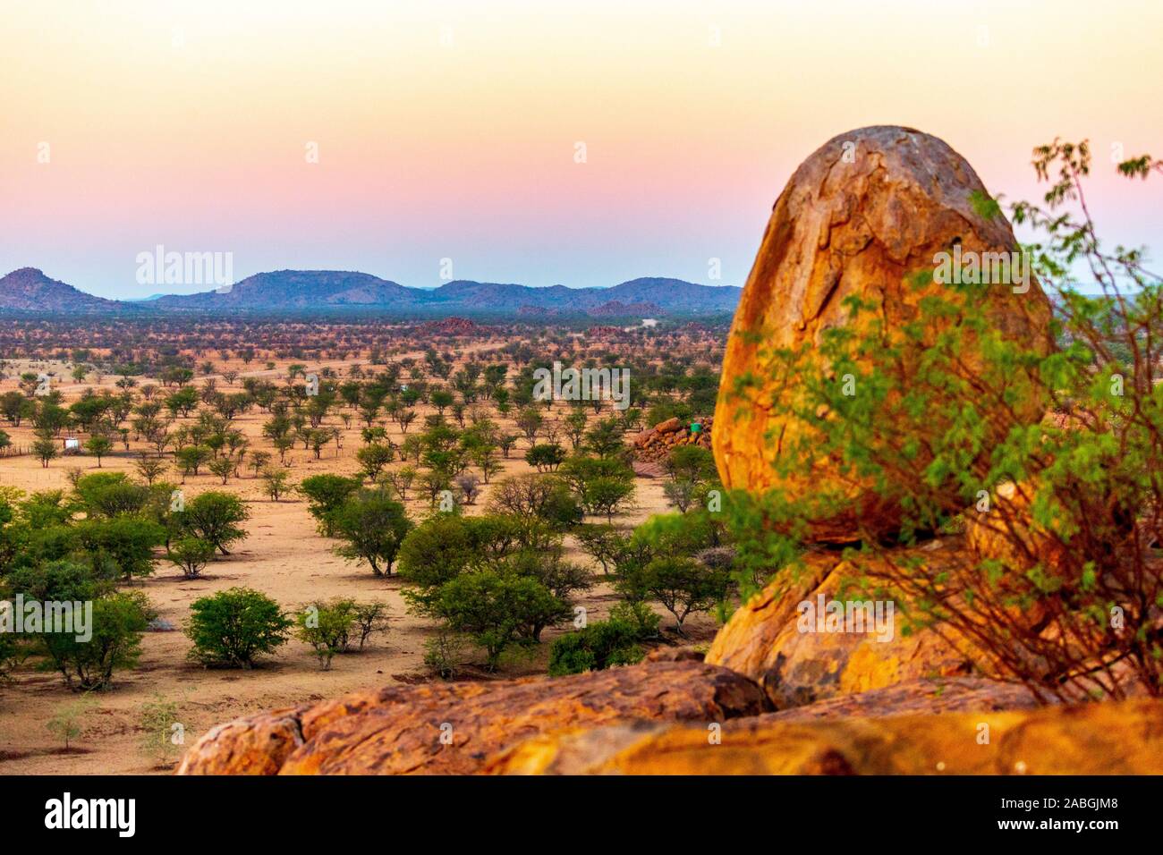 Sunset in Namibia, Africa Stock Photo - Alamy