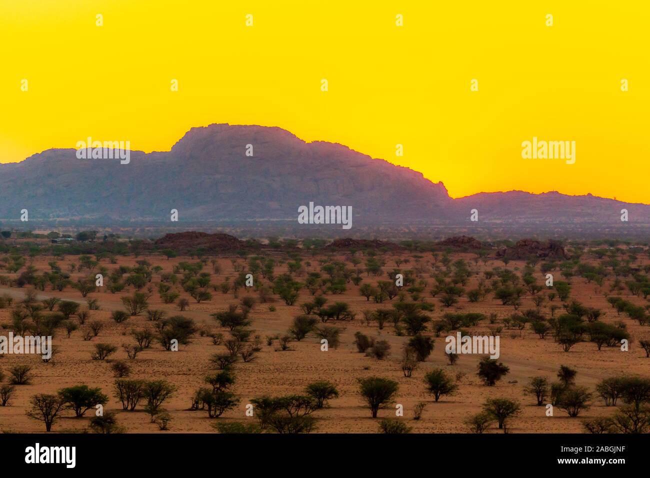 Sunset in Namibia, Africa Stock Photo - Alamy