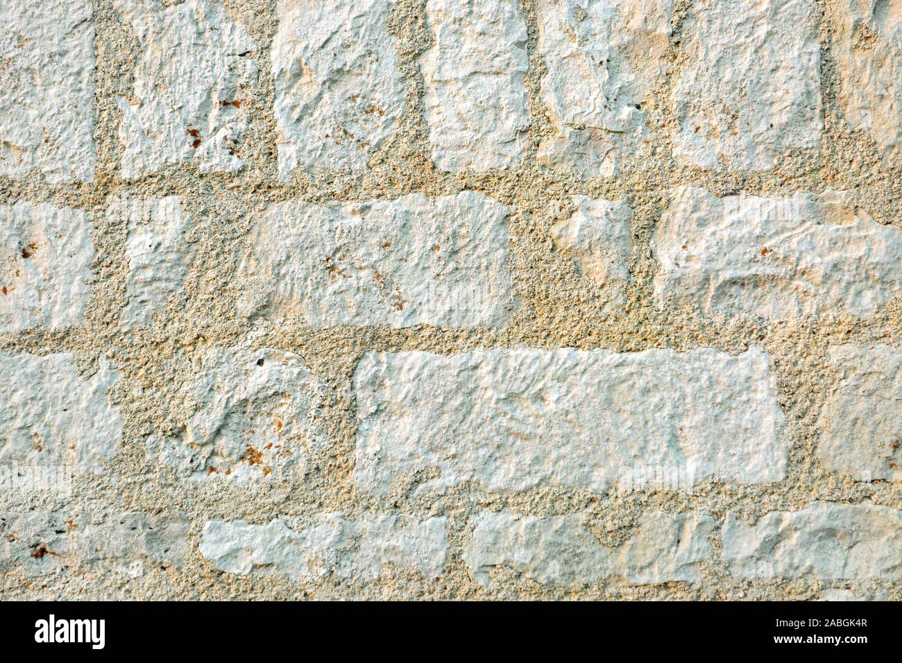 Light a fragment of a wall from limestone blocks of stone for use as ...
