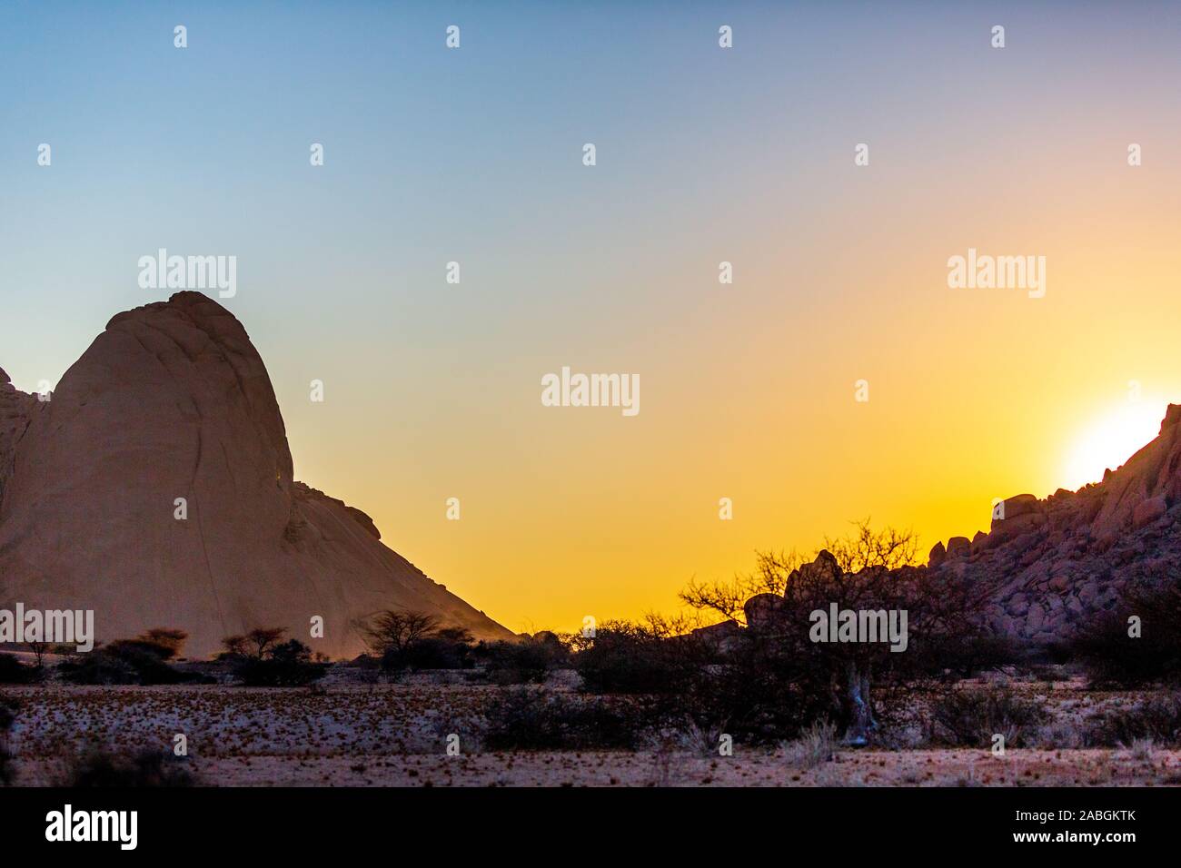Sunset in Namibia, Africa Stock Photo - Alamy