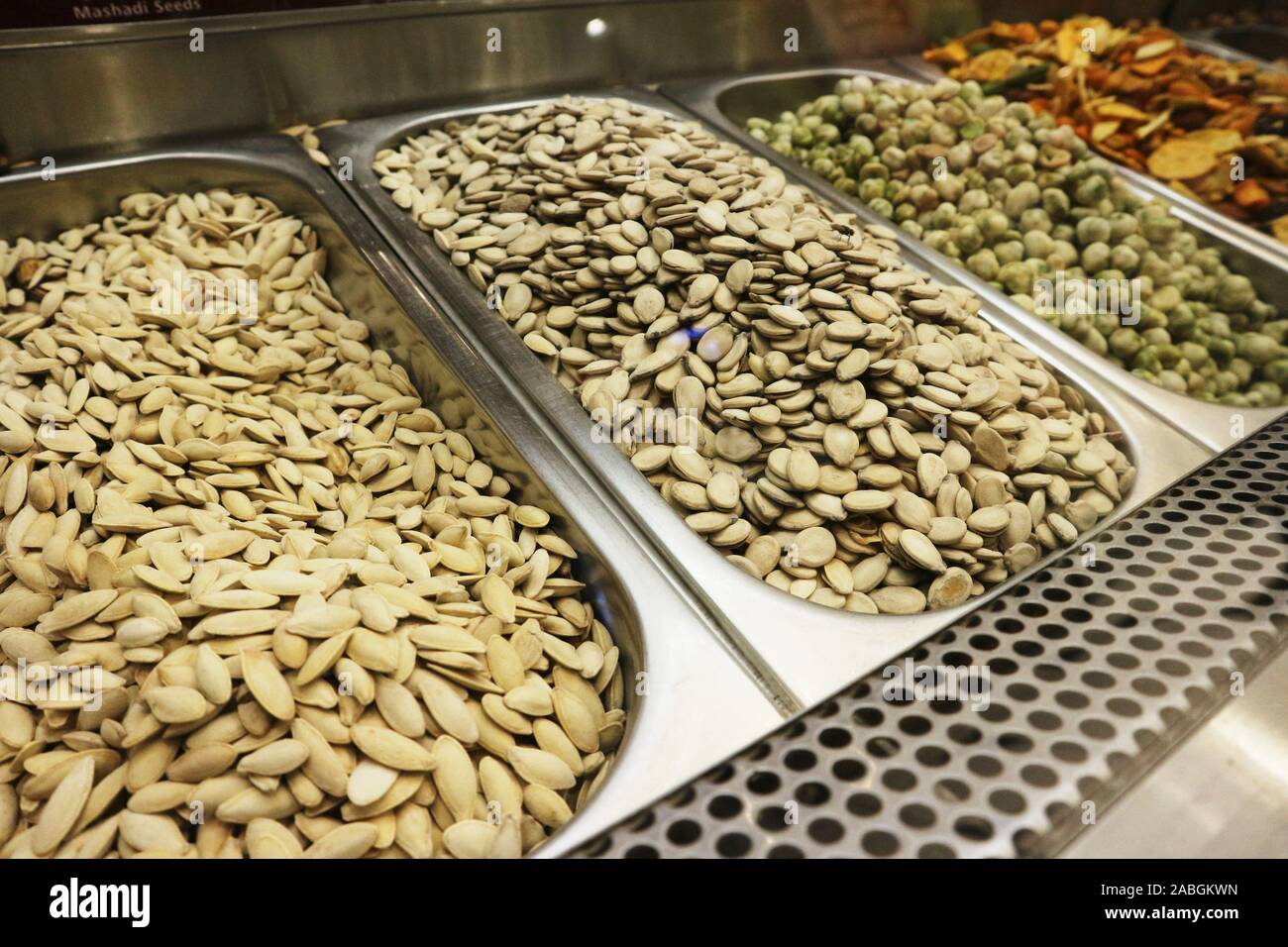 Kuwait City / Kuwait - 10/10/2019: Selection of nuts and seeds on ...