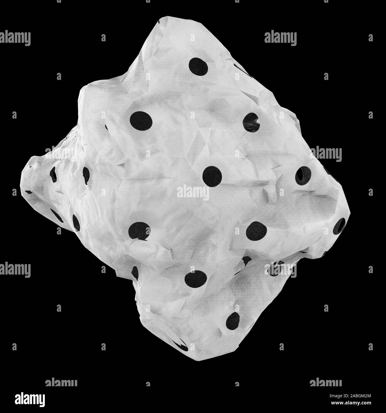 abstract noisy circular shape on white background with strange physical ...