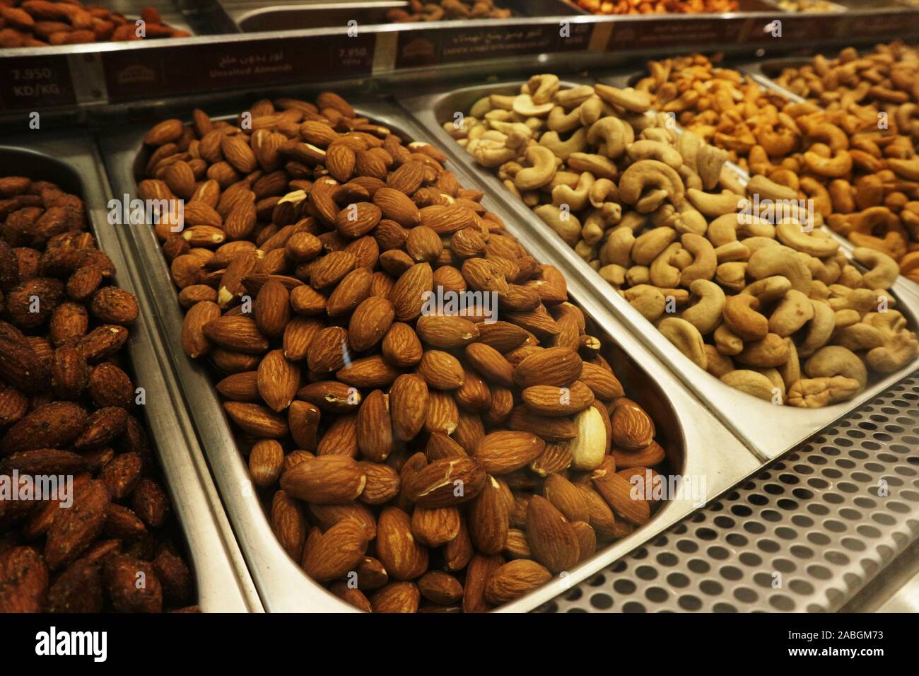 Kuwait City / Kuwait - 10/10/2019: Selection of nuts and seeds on ...